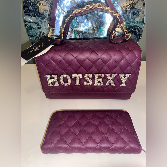 Soulfina | Bags | Nwt Soulfina Boxy Quilted Blinged Hot Sexy Crossbody Purse W Matching Wallet ...